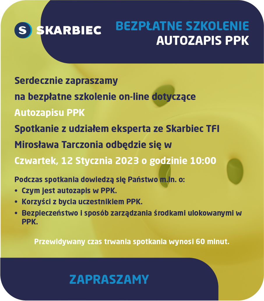szkolenie pt. "Autozapis PPK" | Wiadomości - Skarbiec TFI