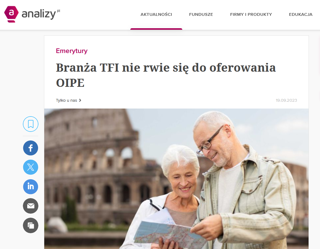 OIPE | Wiadomości - Skarbiec TFI