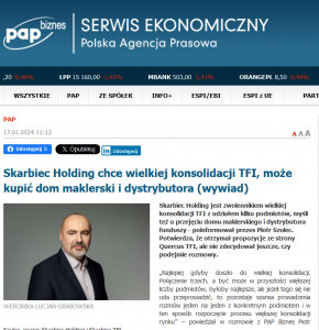 Skarbiec Holding chce wielkiej konsolidacji TFI, może kupić dom maklerski i dystrybutora ...